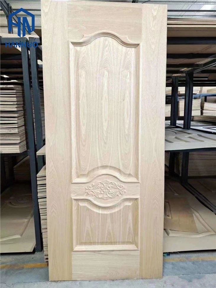 Natural Veneer Or Melamine Paper Faced HDF Moulded MDF Door Skin